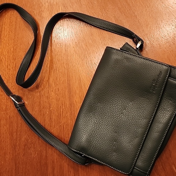 Derek Alexander | Bags | Derek Alexander Pebbled Leather Crossbody Dark ...